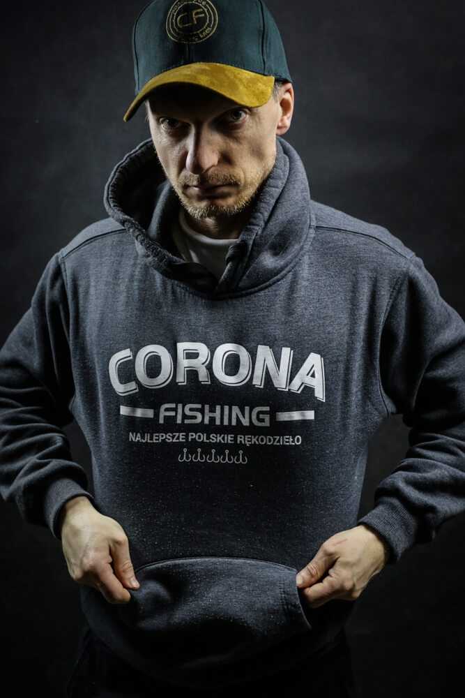 Bluza wędkarska, Ciepła bluza wędkarska z kapturem - Corona-Fishing